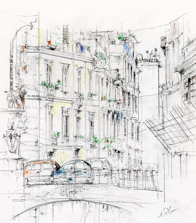 Naples_01 - Stéphanie Marin Arts - Drawings & Illustration, Places ...