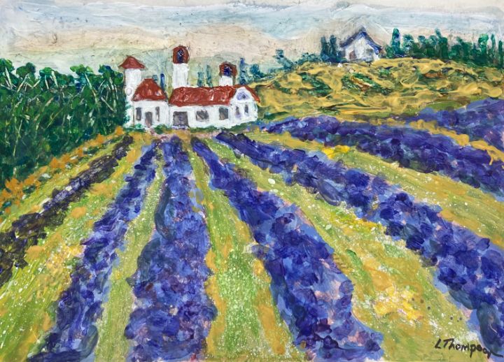 Lavender Farm - Fine Art by Loraine Allison Thompson - Paintings ...