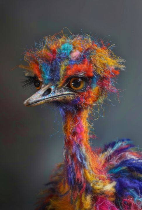 Emu Having a Bad Hair Day - Bill Bailey - Digital Art & AI, Animals ...