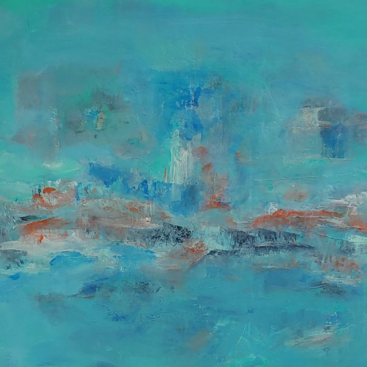 My Blue Heaven - Rose Cofield Art - Paintings & Prints, Abstract ...