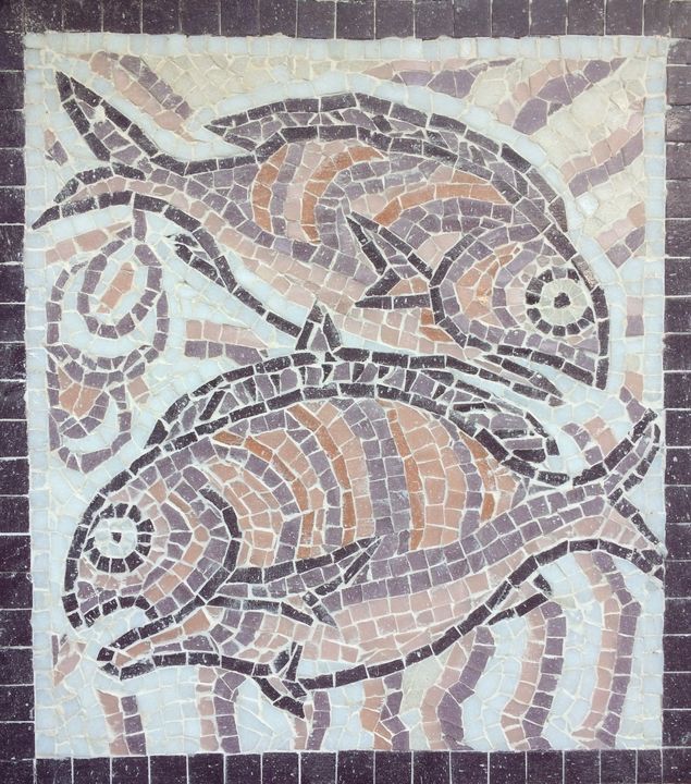 Mosaic two purple fishes - basart - Crafts & Other Art, Mosaics - ArtPal