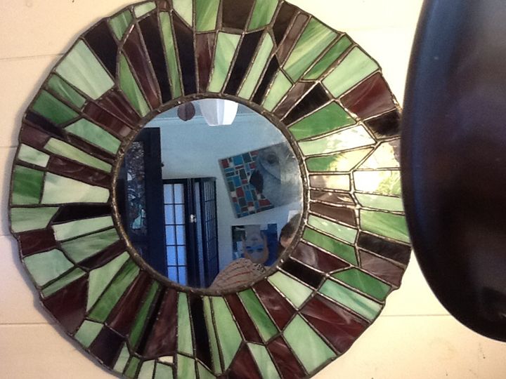 Large glass mirror - Hexsix Designs: unique art creations - Glass ...