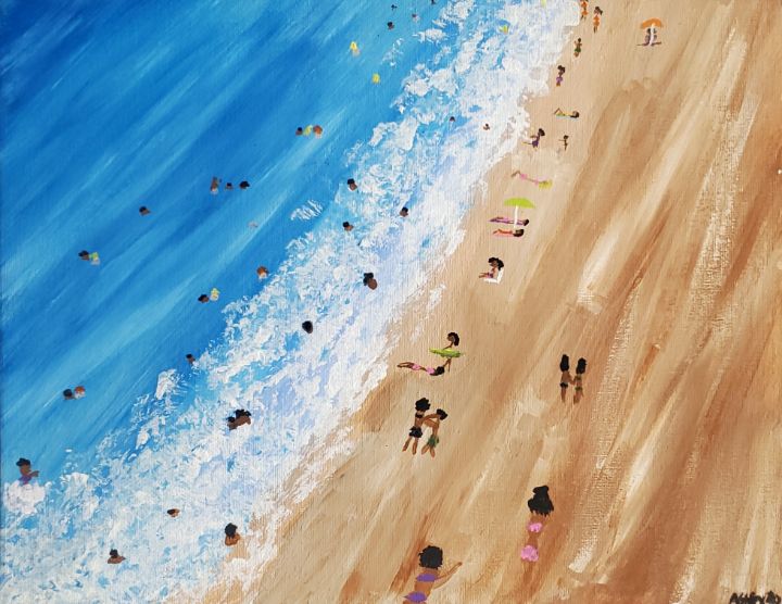 Beach Day - Nicole Joy Harris - Paintings & Prints, Landscapes & Nature ...