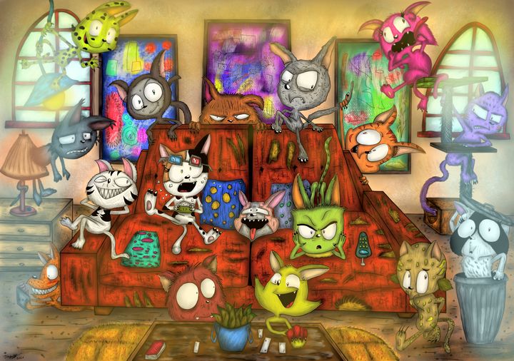 Welcome to the Cat-Club! - The Humolion - Digital Art & AI, Animals ...