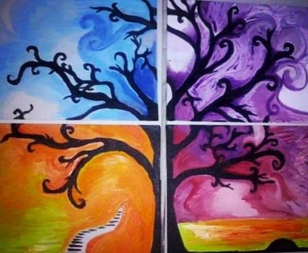 Elemental Tree - KML originals - Paintings & Prints, Abstract, Color ...