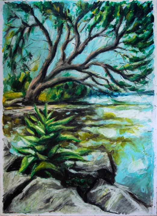 Swedish lake - Inti Segura Parra - Drawings & Illustration, Landscapes ...