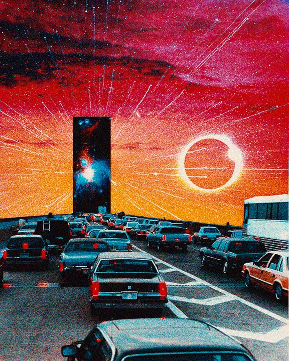 Matrix - Trippy Genius - Digital Art & AI, Astronomy & Space, Sun - ArtPal