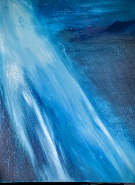Evening Waterfall - Dan Baker - Paintings & Prints, Landscapes & Nature ...