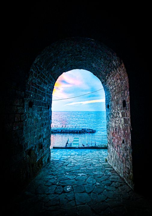 Seaside View Through Ancient Stone A - francois quartiers - Photography ...