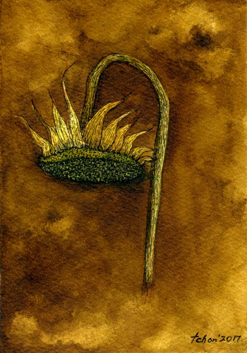Sunflower #1 from Postcard series - Tan Chee Hon - Paintings & Prints ...