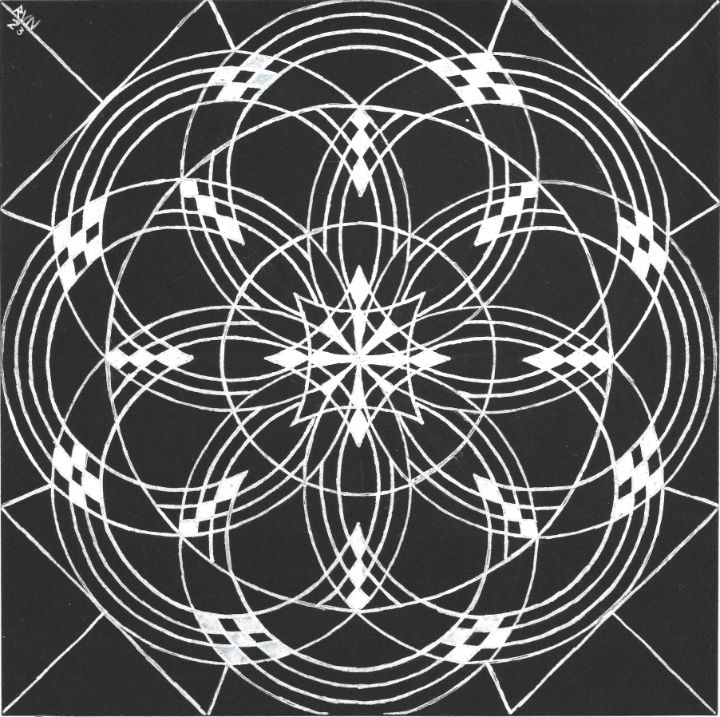 Geometric Doodle - Indwell Thrall - Paintings & Prints, Abstract ...