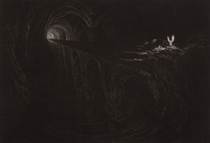 John Martin~Bridge of Chaos, Illustr - Artmaster - Paintings & Prints ...