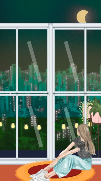 Girl Behind the Window - DigitalCreator - Drawings & Illustration ...