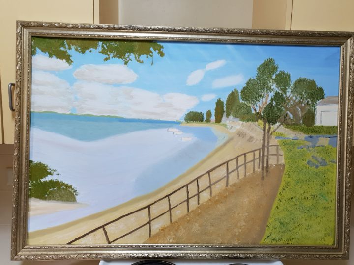 Oil Painting of Golden Beach - Diane Markey's Online Art Gallery ...