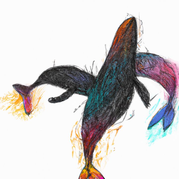 Colorful Whale Art - Tropical Lucid Gallery - Digital Art & AI, Animals ...