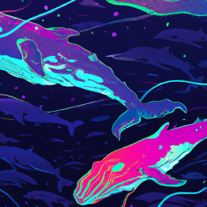 Colorful Whale Art - Tropical Lucid Gallery - Digital Art & AI, Animals ...