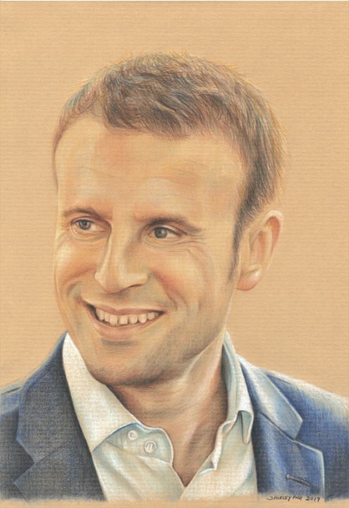 Emmanuel Macron President of France - Shirley Png Original Miniature ...