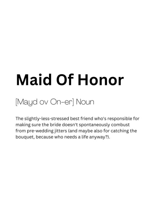 Maid Of Honor Dictionary Definition - Kaigozen2 - Digital Art & AI ...
