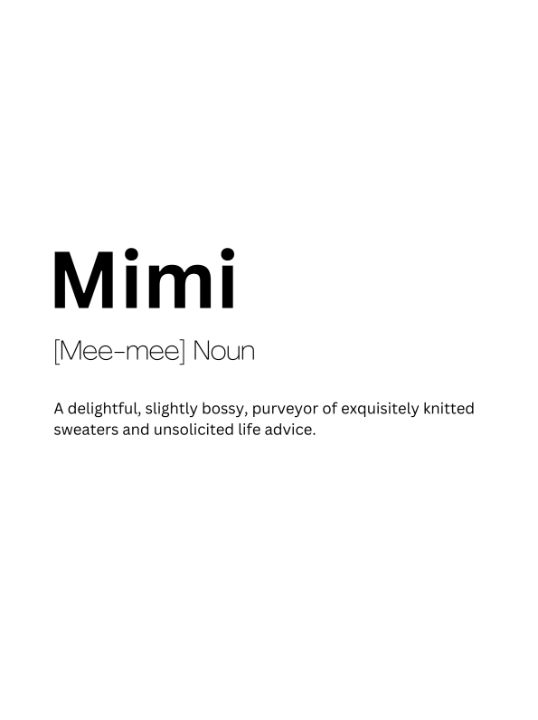 Mimi Dictionary Definition - Kaigozen2 - Digital Art & AI, Humor ...