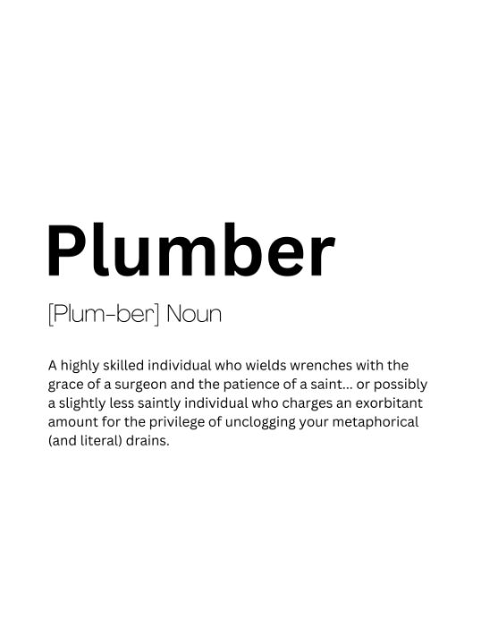 Plumber Dictionary Definition - Kaigozen2 - Digital Art & AI, Humor ...