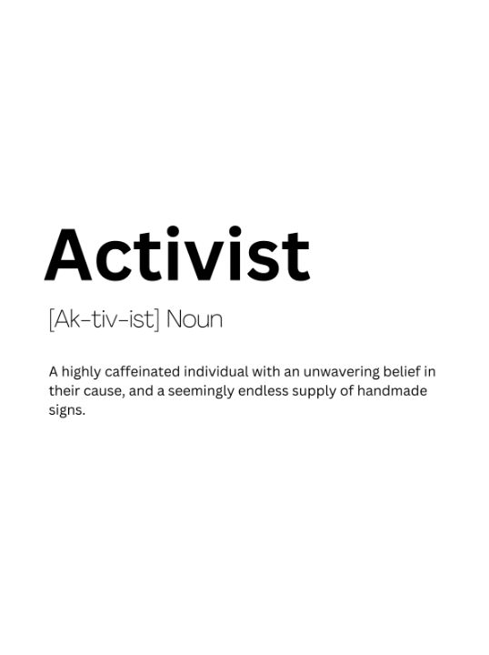 Activist Dictionary Definition - Kaigozen2 - Digital Art & AI, Humor ...