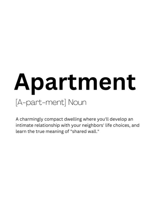 Apartment Dictionary Definition - Kaigozen2 - Digital Art & AI, Humor ...