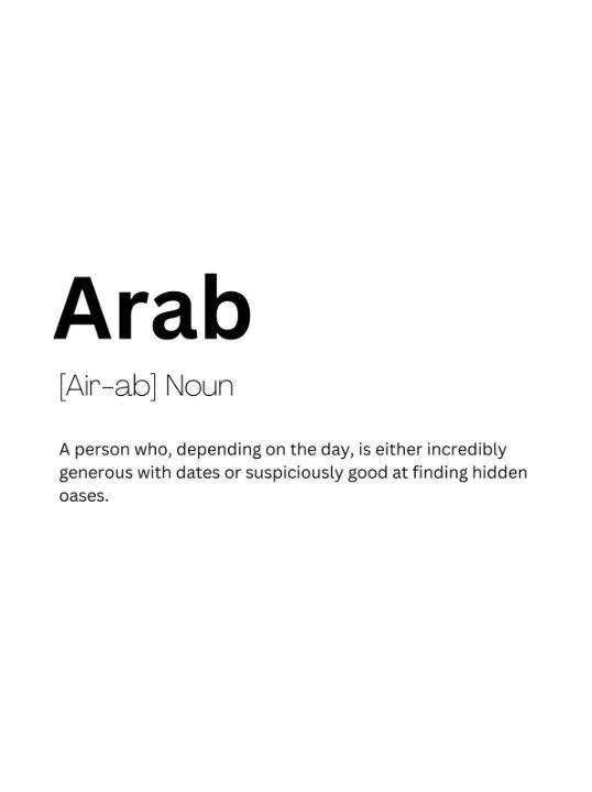 Arab Dictionary Definition - Kaigozen2 - Digital Art & AI, Humor ...