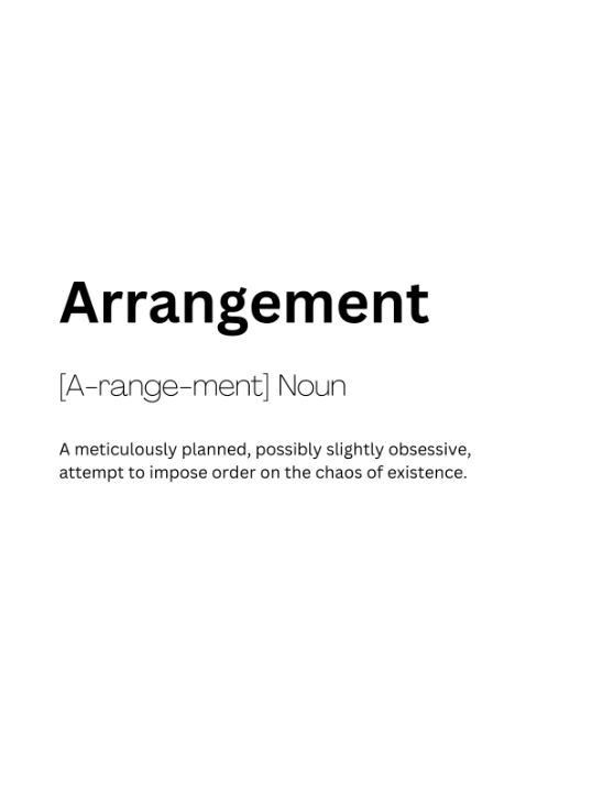 Arrangement Dictionary Definition - Kaigozen2 - Digital Art & AI, Humor & Satire, Signs ...