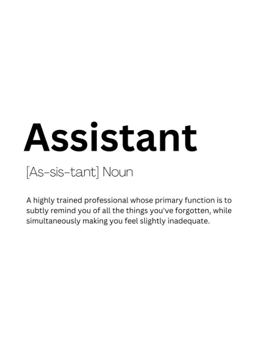 Assistant Dictionary Definition - Kaigozen2 - Digital Art & AI, Humor ...