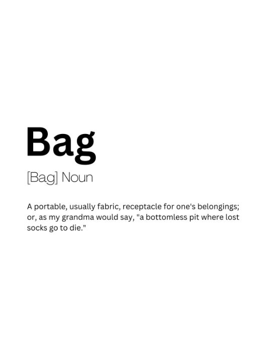 Bag Dictionary Definition - Kaigozen2 - Digital Art & AI, Humor ...