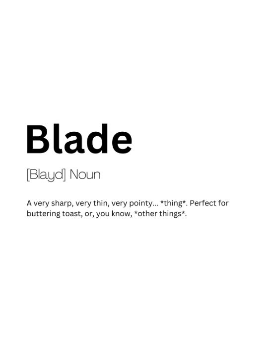 Blade Dictionary Definition - Kaigozen2 - Digital Art & AI, Humor ...
