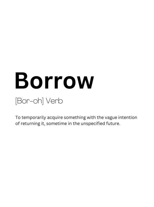 Borrow Dictionary Definition - Kaigozen2 - Digital Art & AI, Humor ...
