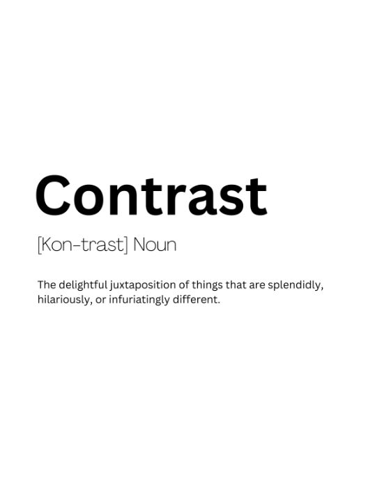 Contrast Dictionary Definition - Kaigozen2 - Digital Art & AI, Humor ...