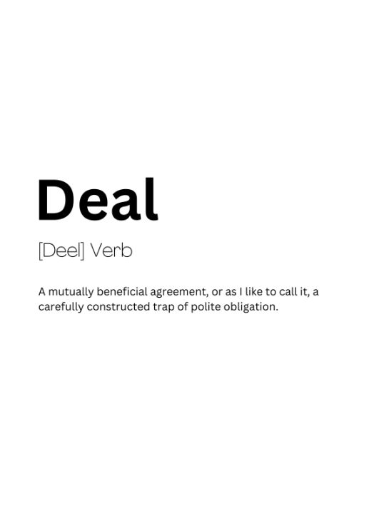 Deal Dictionary Definition - Kaigozen2 - Digital Art & AI, Humor ...