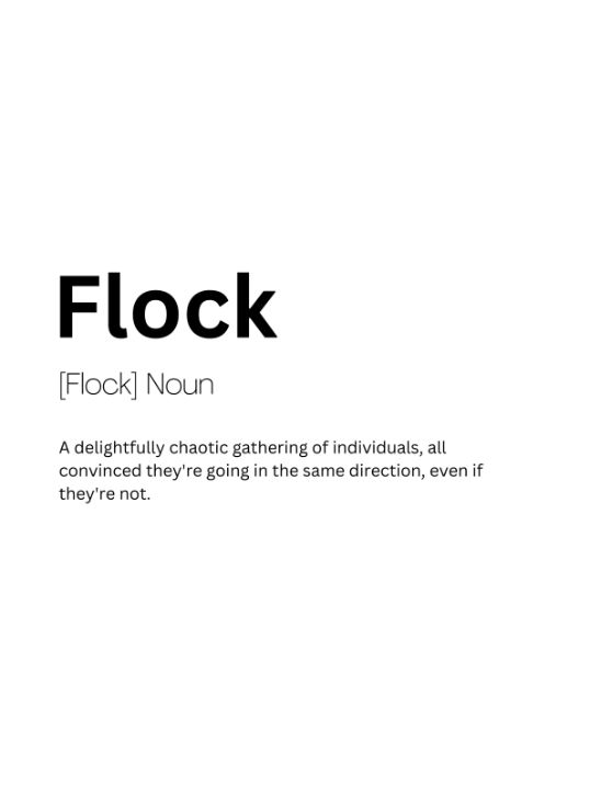 Flock Dictionary Definition - Kaigozen2 - Digital Art & AI, Humor ...