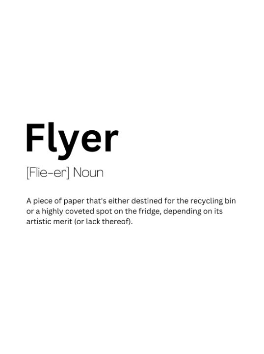 Flyer Dictionary Definition - Kaigozen2 - Digital Art & AI, Humor ...