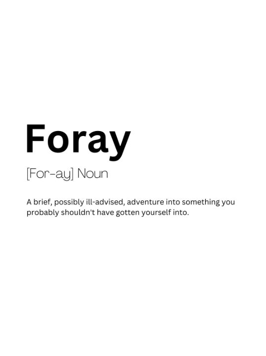Foray Dictionary Definition - Kaigozen2 - Digital Art & AI, Humor ...