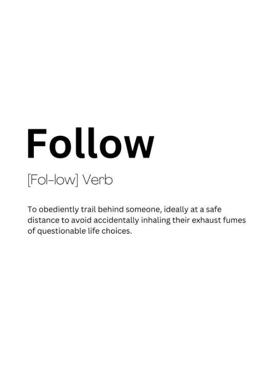 Follow Dictionary Definition - Kaigozen2 - Digital Art & AI, Humor ...