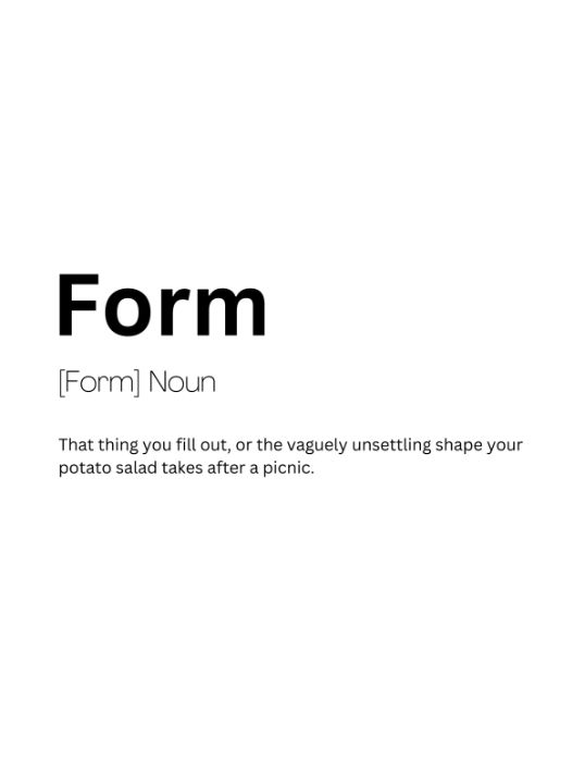 Form Dictionary Definition - Kaigozen2 - Digital Art & AI, Humor ...