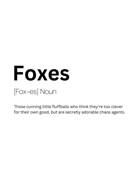 Foxes Dictionary Definition - Kaigozen2 - Digital Art & AI, Humor ...