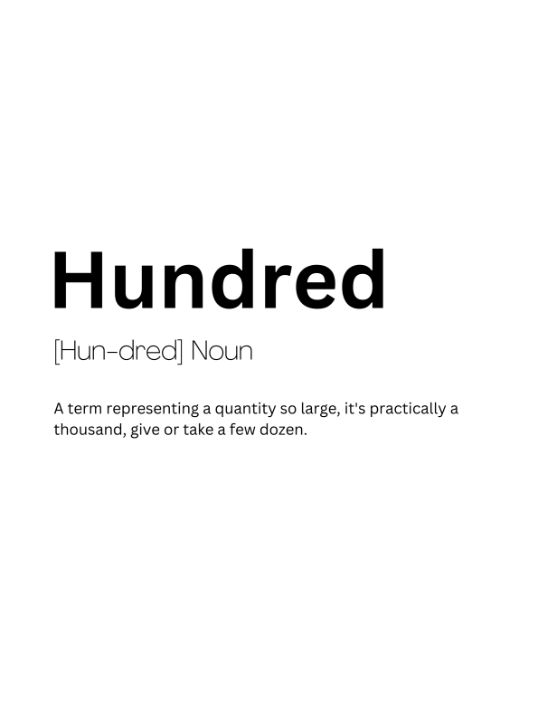 Hundred Dictionary Definition - Kaigozen2 - Digital Art & AI, Humor ...