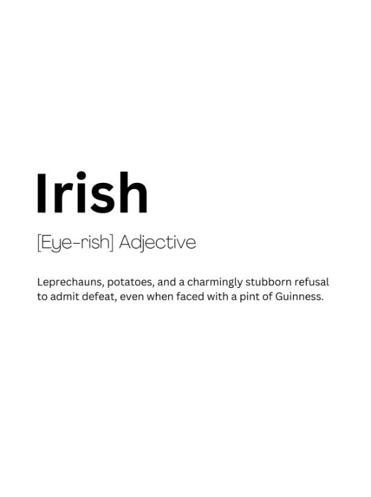 Irish Dictionary Definition - Kaigozen2 - Digital Art & AI, Humor ...