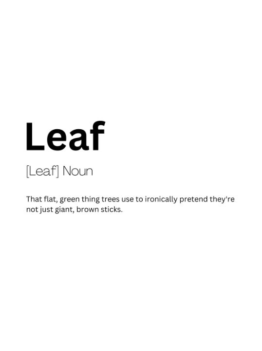 Leaf Dictionary Definition - Kaigozen2 - Digital Art & AI, Humor ...