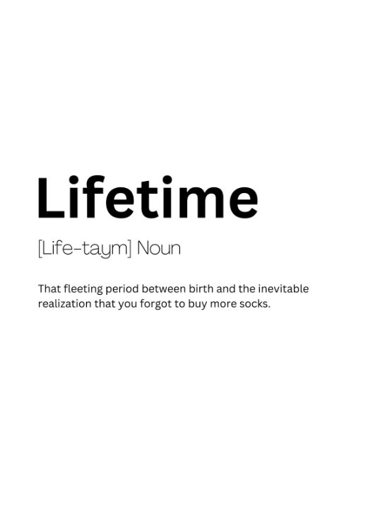 Lifetime Dictionary Definition - Kaigozen2 - Digital Art & AI, Humor ...