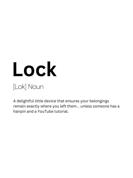 Lock Dictionary Definition - Kaigozen2 - Digital Art & AI, Humor ...