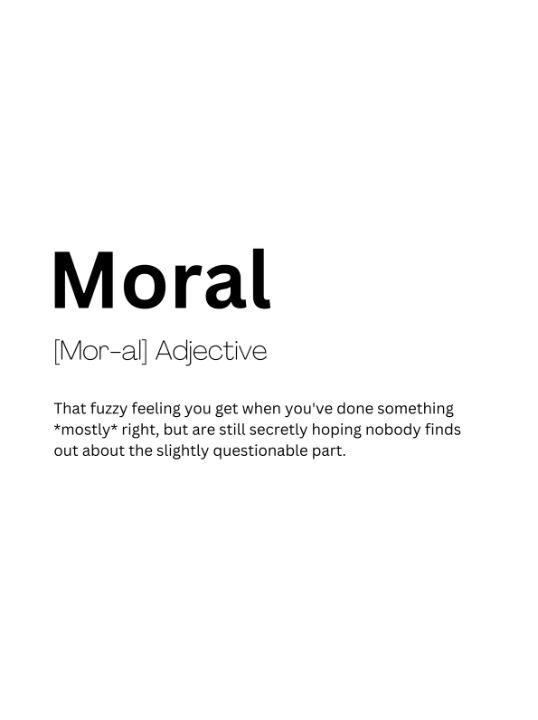 Moral Dictionary Definition - Kaigozen2 - Digital Art & AI, Humor ...