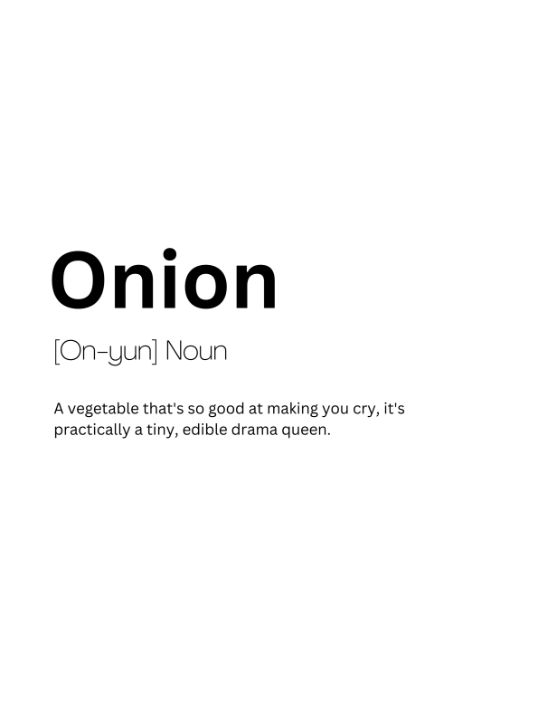 Onion Dictionary Definition - Kaigozen2 - Digital Art & AI, Humor ...