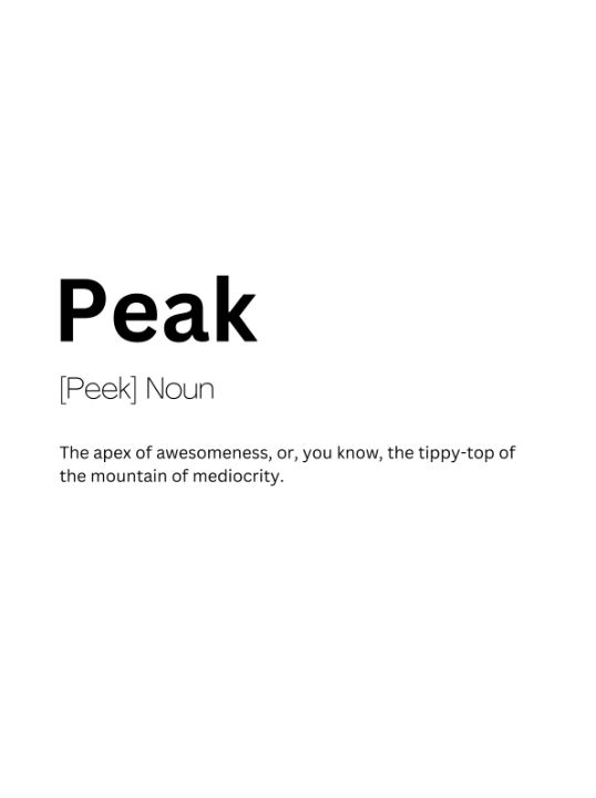 Peak Dictionary Definition - Kaigozen2 - Digital Art & AI, Humor ...