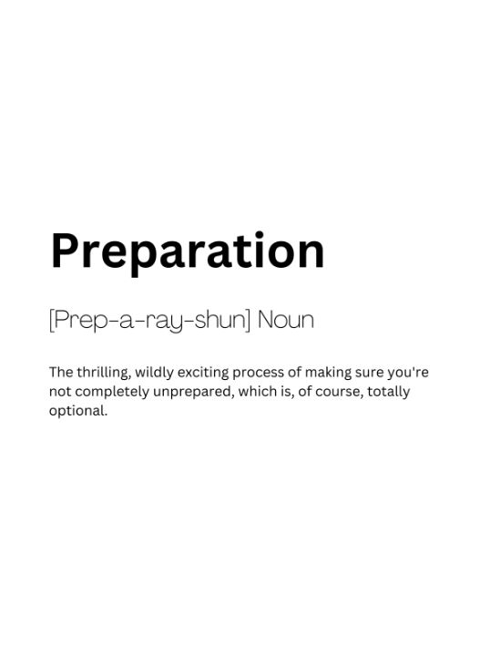 Preparation Dictionary Definition - Kaigozen2 - Digital Art & AI, Humor ...