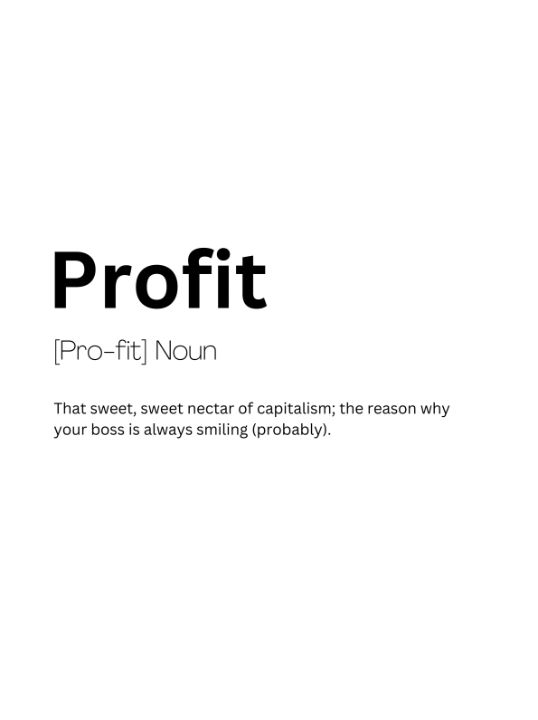 Profit Dictionary Definition - Kaigozen2 - Digital Art & AI, Humor ...